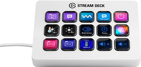 Elgato Stream Deck MK.2 15 LCD Key Wired Stream Controller - White, A ...