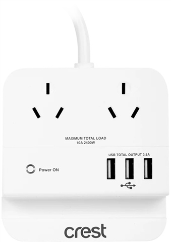 Crest 2 Outlet 3-Port USB Power Hub - CeX (AU): - Buy, Sell, Donate