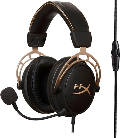 HyperX Cloud Alpha (HX-HSCA-GD)Over-Ear Wired Gaming Headset-Black/Gold ...