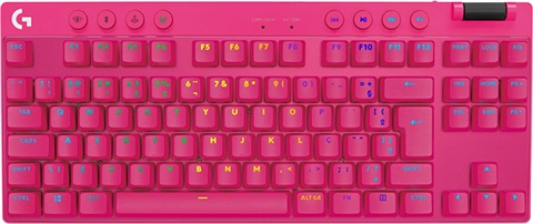 Logitech G Pro X TKL Lightspeed Wireless Gaming Keyboard - Magenta, B ...