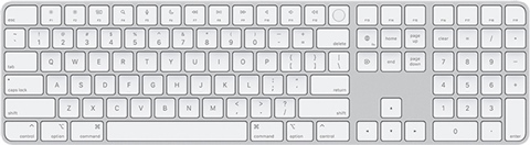Apple Magic Keyboard With Touch ID & Numeric Keypad (A2520) - Silver, C ...