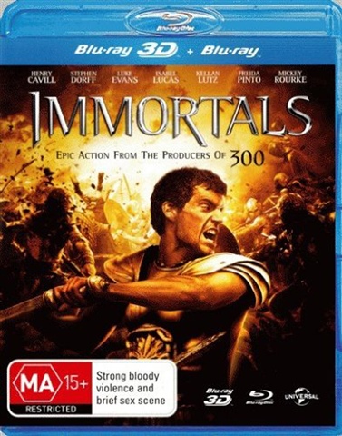 Immortals (MA15+) 2011 (3D+BR) - CeX (AU): - Buy, Sell, Donate