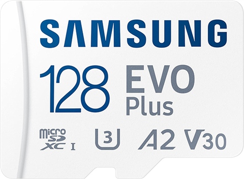 Samsung EVO Plus 128GB microSDXC Card UHS-I U3 A2 V30 + SD Adapter ...