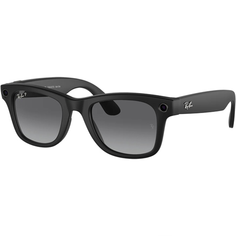 Ray-Ban Meta RW4006 Wayfarer, Matte Black/Gradient Graphite, Standard ...