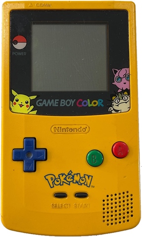 Game Boy Color Console, Pikachu/Meowth/Jigglypuff Yellow/Blue ...