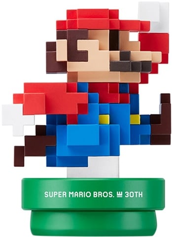 Nintendo Amiibo Mario 8-Bit Figure - Modern Colour (Blue & Red) - CeX ...