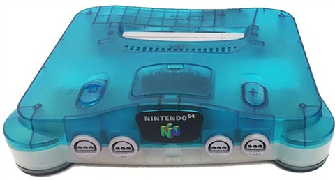 Nintendo 64 Console, Clear Blue W/Expansion Pak (No Game), Unboxed ...
