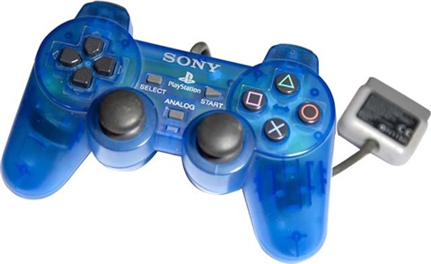 Sony Playstation Official DualShock Controller (SCPH-1200), Crystal ...