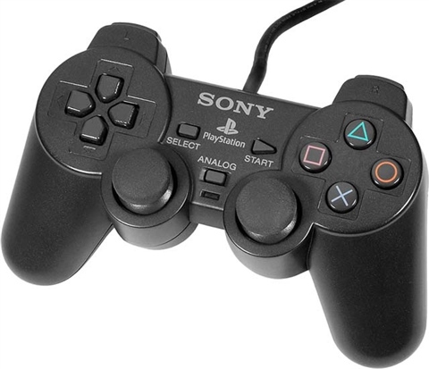 Sony Playstation Official DualShock Controller (SCPH-1200), Black - CeX ...