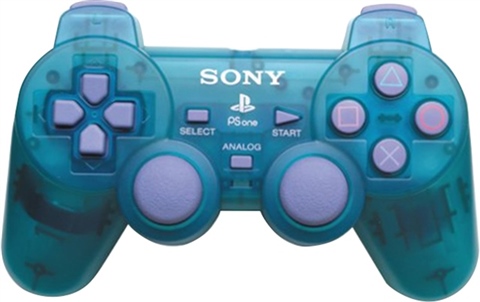 Sony Playstation Official PSOne Dual Shock Controller, Clear Emerald ...
