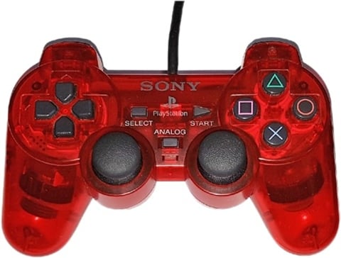 PS2 Official DualShock 2 Clear Red Controller, B - CeX (AU): - Buy ...