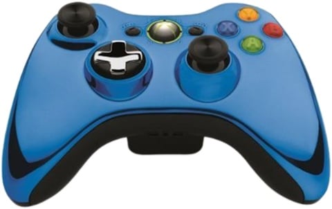 Xbox 360 Official Chrome Blue Wireless Controller, B - CeX (AU): - Buy ...